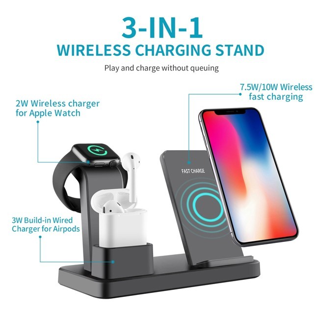 Induction charging station with Full HD WIFI camera